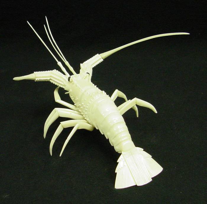 Lobster Bone Carving, Lobsters, Crayfish Art Sculpture
